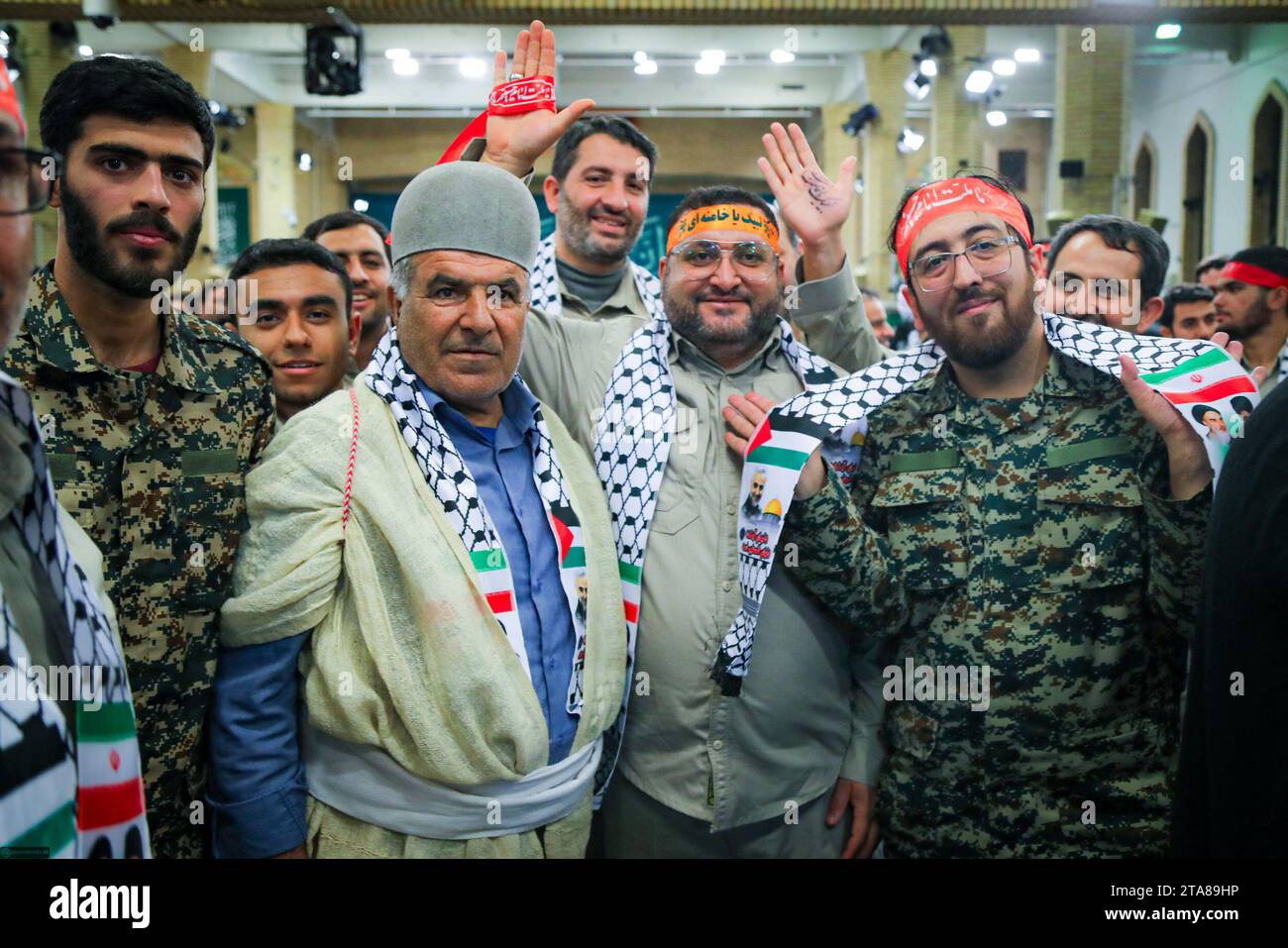 Tehran, Iran. 29th Nov, 2023. Members of the Iranian paramilitary ...