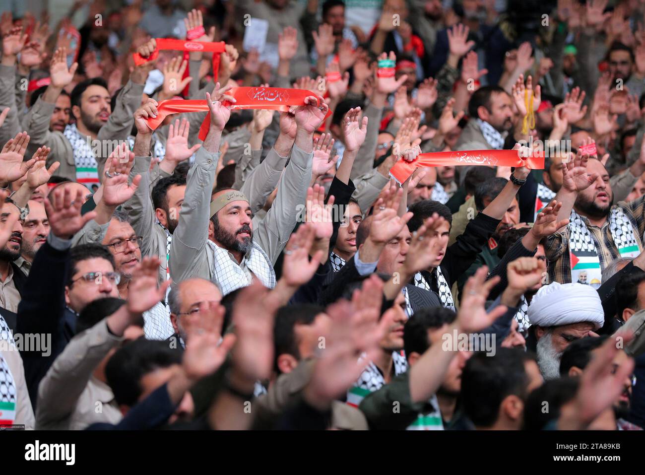 Tehran, Iran. 29th Nov, 2023. Members of the Iranian paramilitary ...