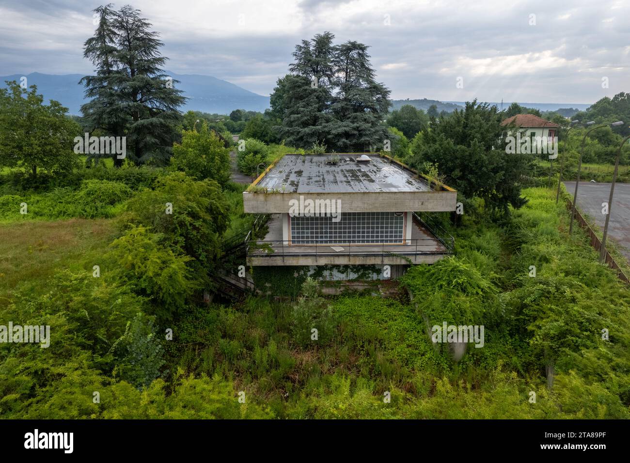 Loranze, Italy - Augusto 20th 2023 abandoned offices of Antoine Marxer ...