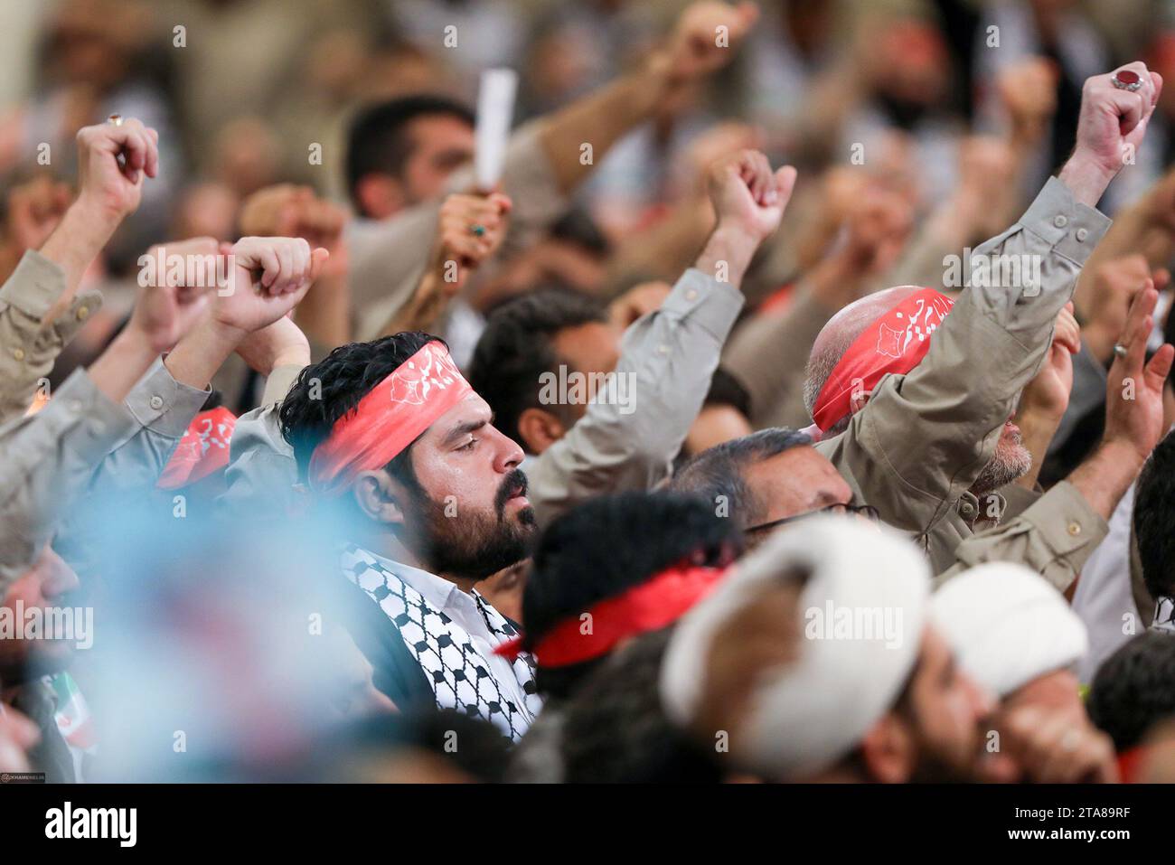 Tehran, Iran. 29th Nov, 2023. Members of the Iranian paramilitary ...