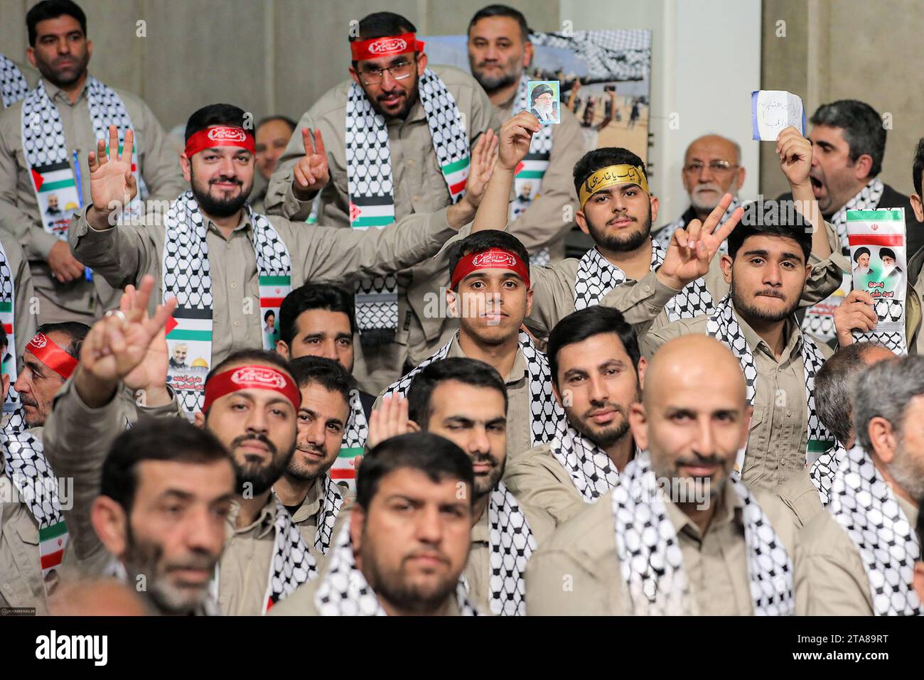 Tehran, Iran. 29th Nov, 2023. Members of the Iranian paramilitary ...