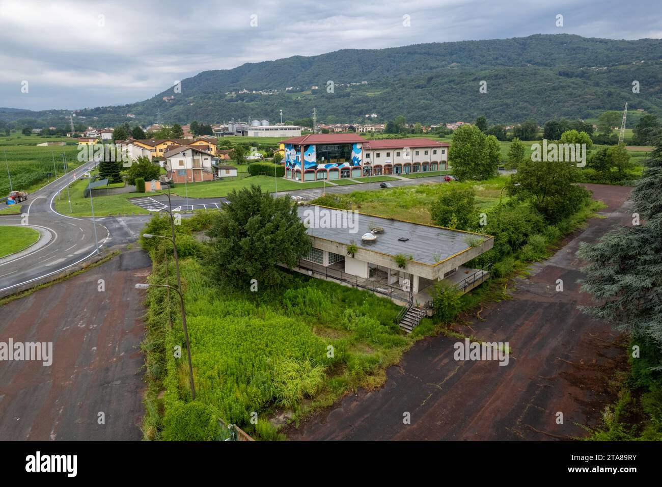 Loranze, Italy - Augusto 20th 2023 abandoned offices of Antoine Marxer ...
