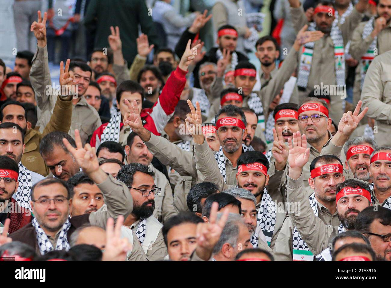 Tehran, Iran. 29th Nov, 2023. Members of the Iranian paramilitary ...