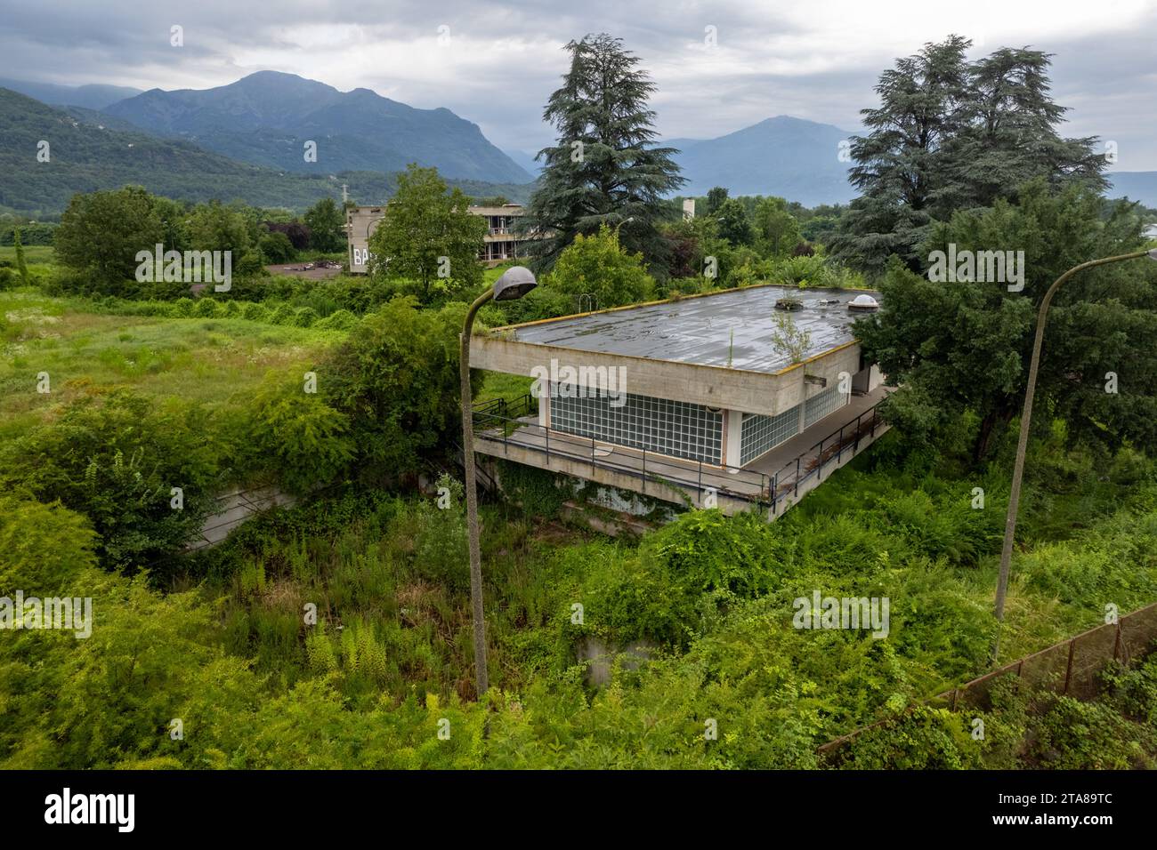 Loranze, Italy - Augusto 20th 2023 abandoned offices of Antoine Marxer ...