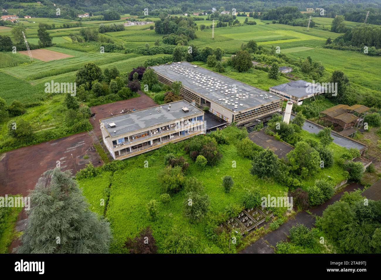 Loranze, Italy - Augusto 20th 2023 abandoned offices of Antoine Marxer ...