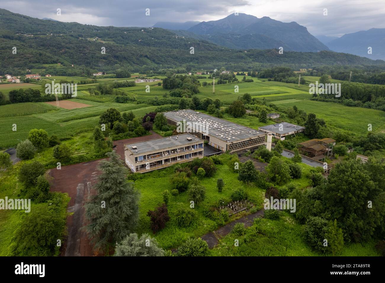 Loranze, Italy - Augusto 20th 2023 abandoned offices of Antoine Marxer ...