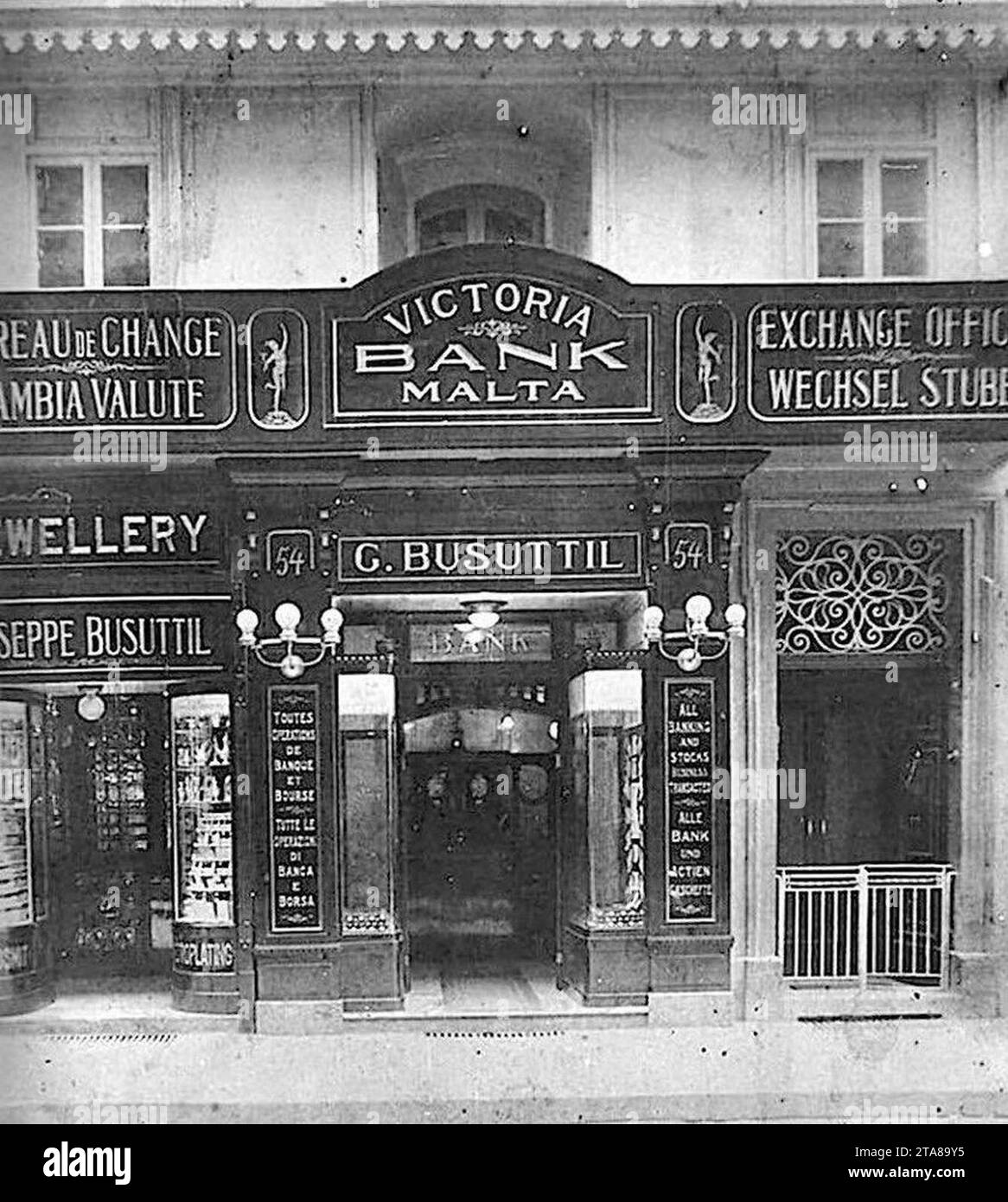 Bank of valletta Black and White Stock Photos & Images - Alamy