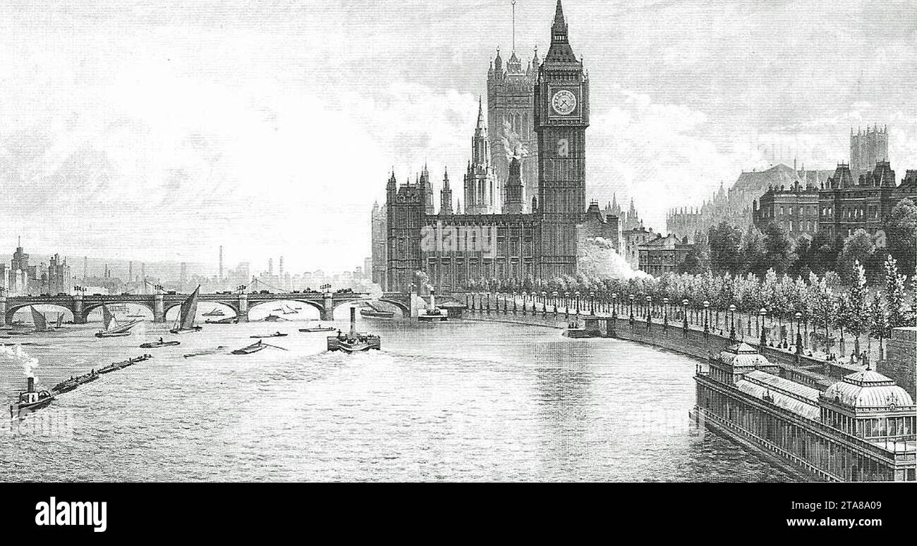 Vintage victoria embankment hi-res stock photography and images - Alamy