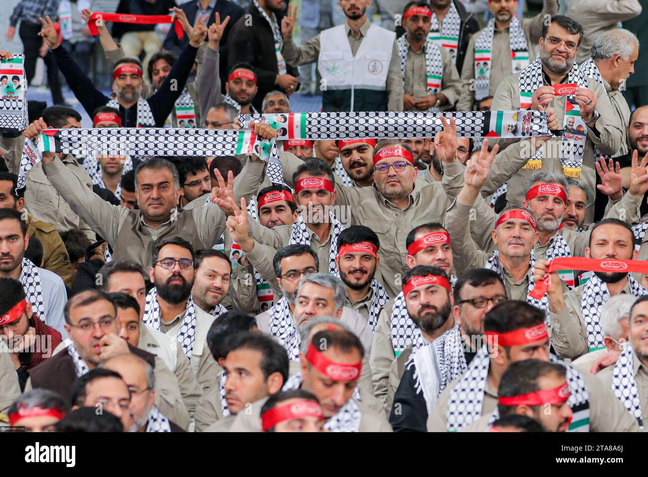 Tehran, Iran. 29th Nov, 2023. Members of the Iranian paramilitary ...