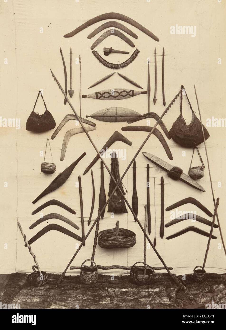 Victorian Aboriginals’ war implements, Coranderrk Stock Photo - Alamy