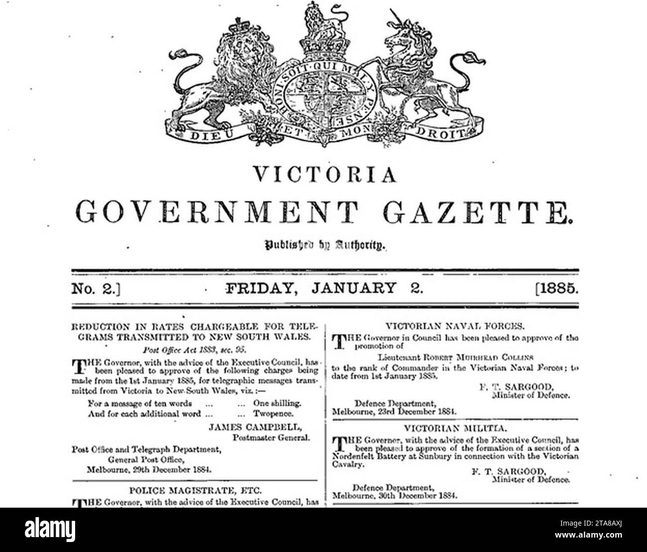 Government gazette hi-res stock photography and images - Alamy