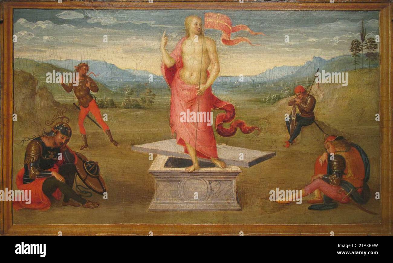 Resurrection 1500-05 by Pietro Perugino Stock Photo - Alamy