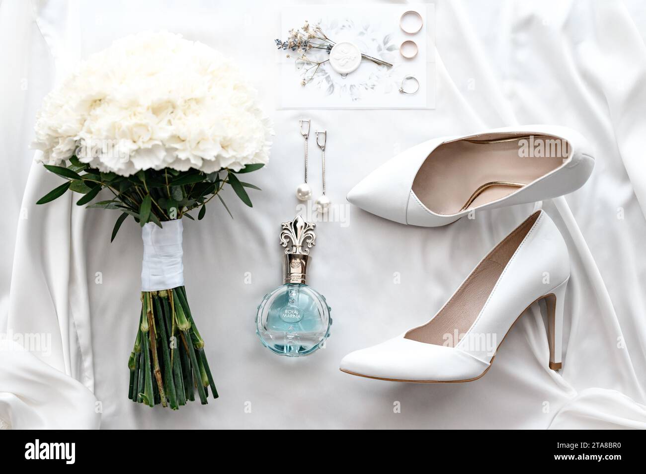 Ivano-Frankivsk, Ukraine September 8, 2023: Details of the bride on a ...