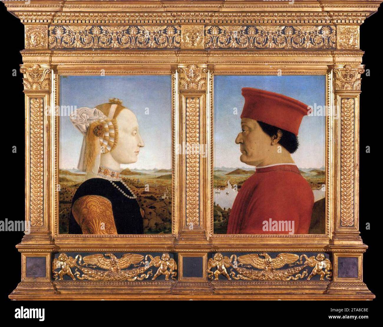 Portraits of Federico da Montefeltro and His Wife Battista Sforza 1473 ...