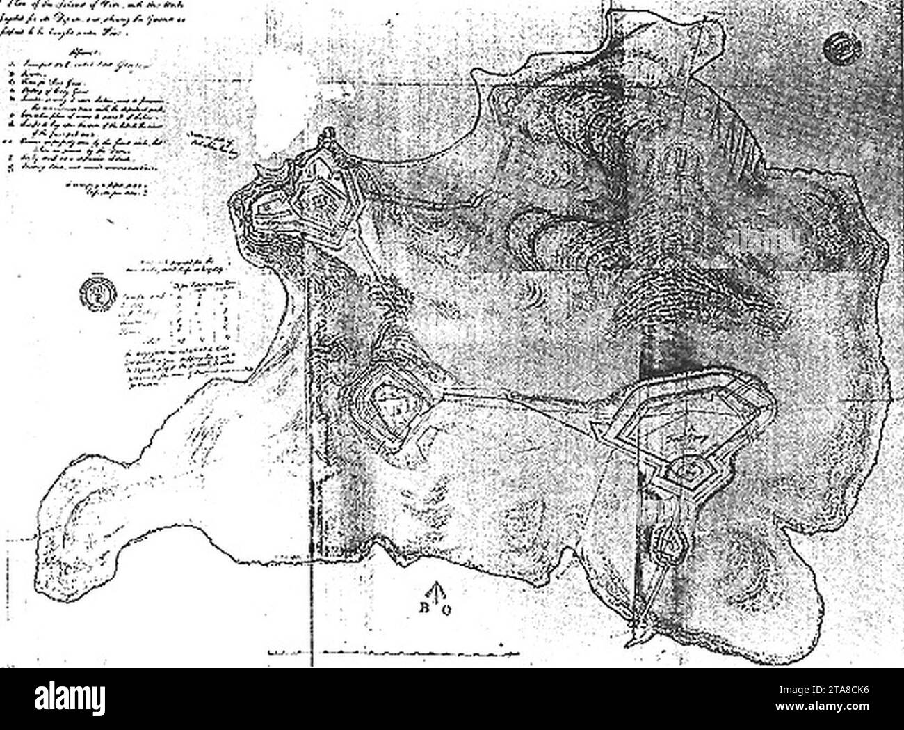 Vido map-British fortresses Stock Photo - Alamy