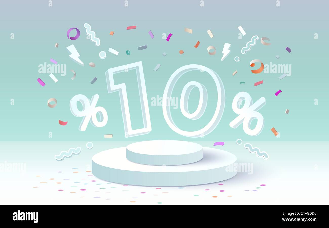 Podium 10 percentage business poster hi-res stock photography and ...