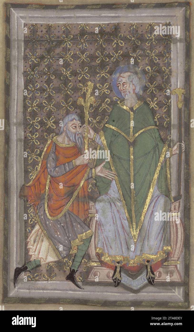 Vie de saint Omer - Adroald et Omer Stock Photo - Alamy