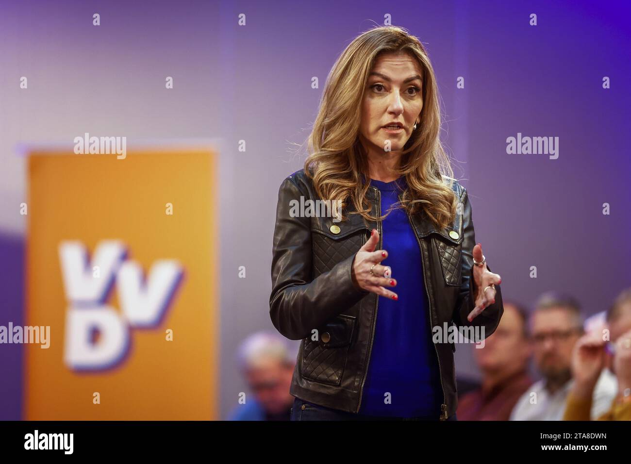 UTRECHT - VVD leader Dilan Yesilgoz during a public meeting with ...