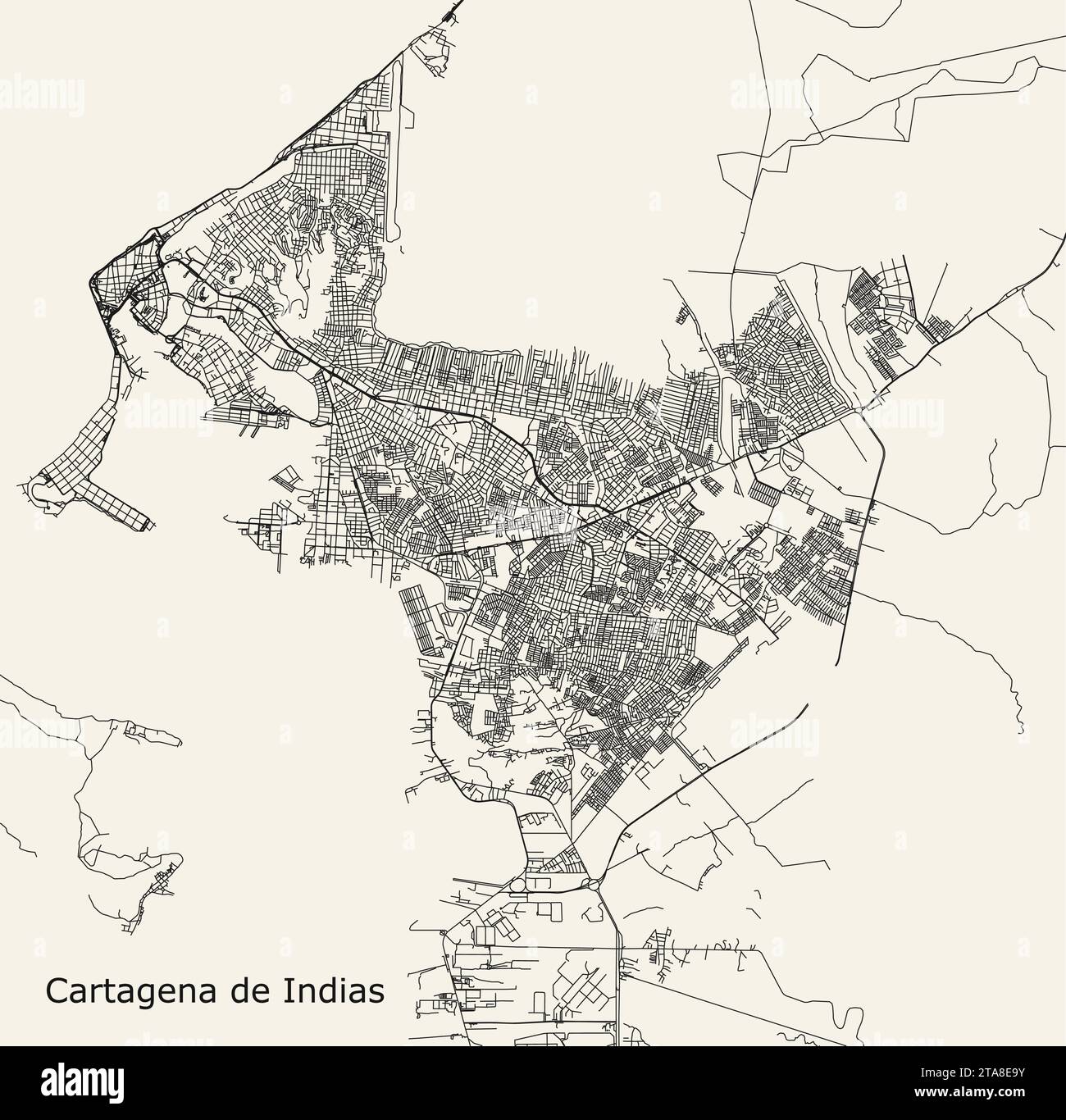 Map of cartagena hi-res stock photography and images - Alamy