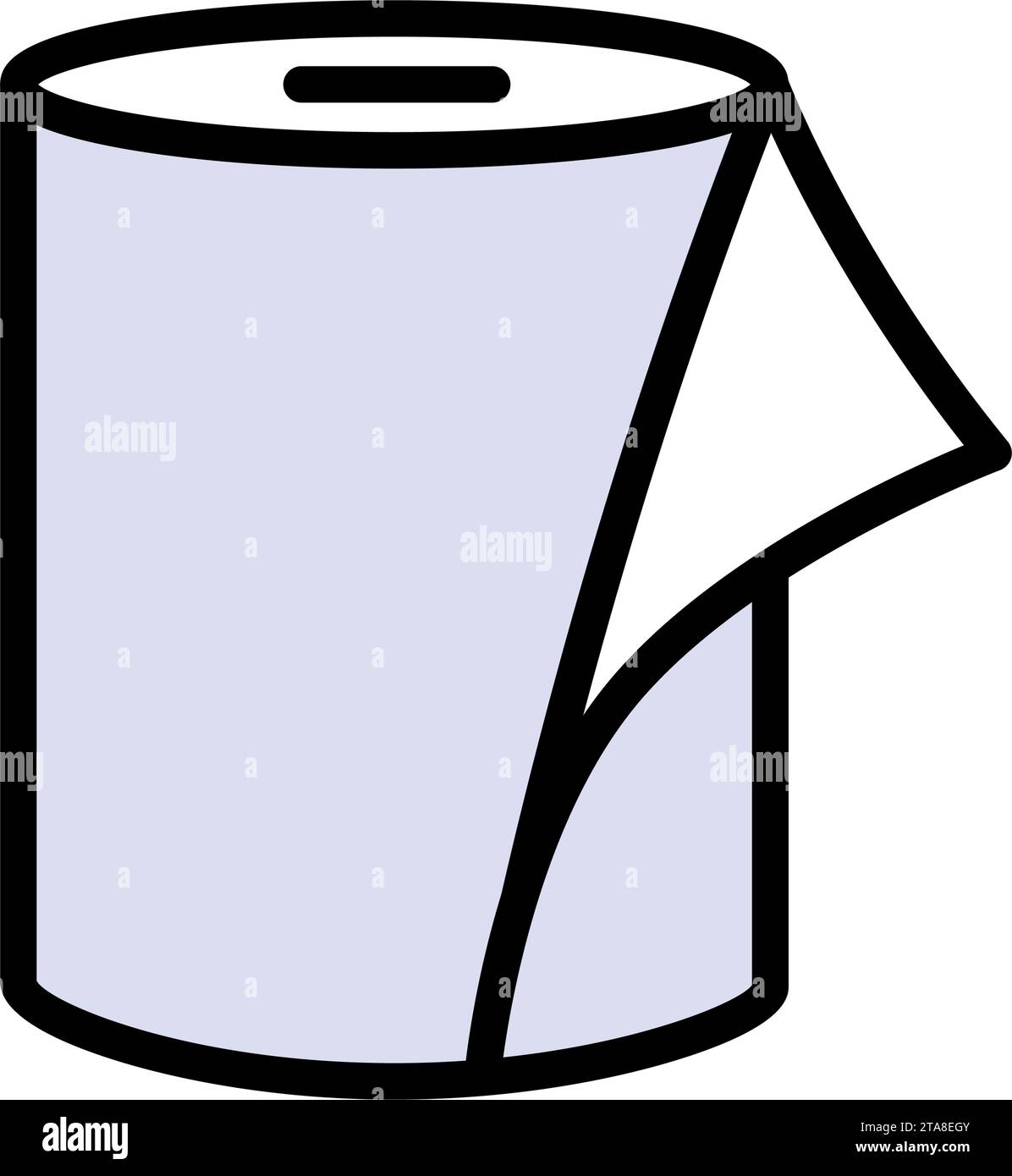 Paper towel flat icon. Pictogram for web. Vector illustration isolated ...