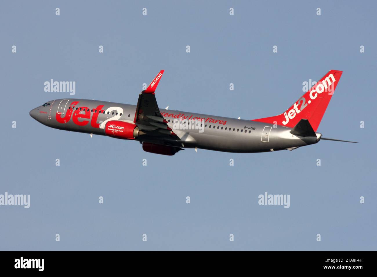 A Boeing 737-800 of Jet2 departs London Gatwick Airport Stock Photo - Alamy