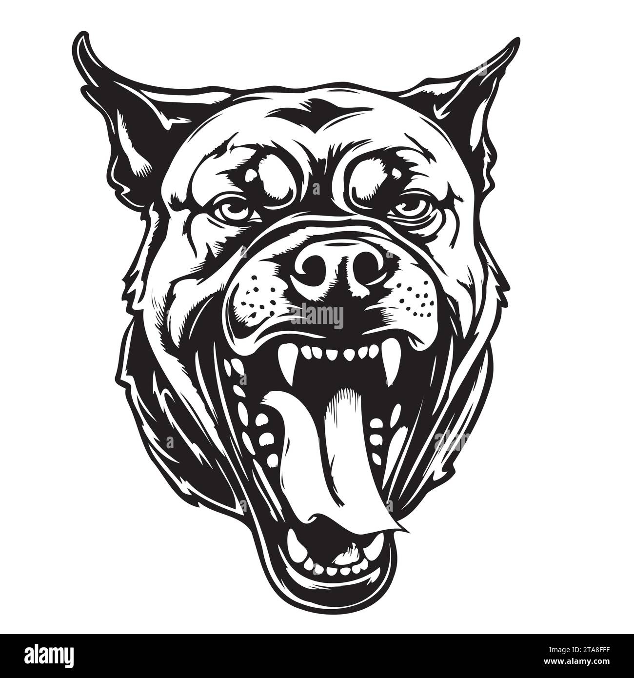 Vicious Rottweiler Drawing