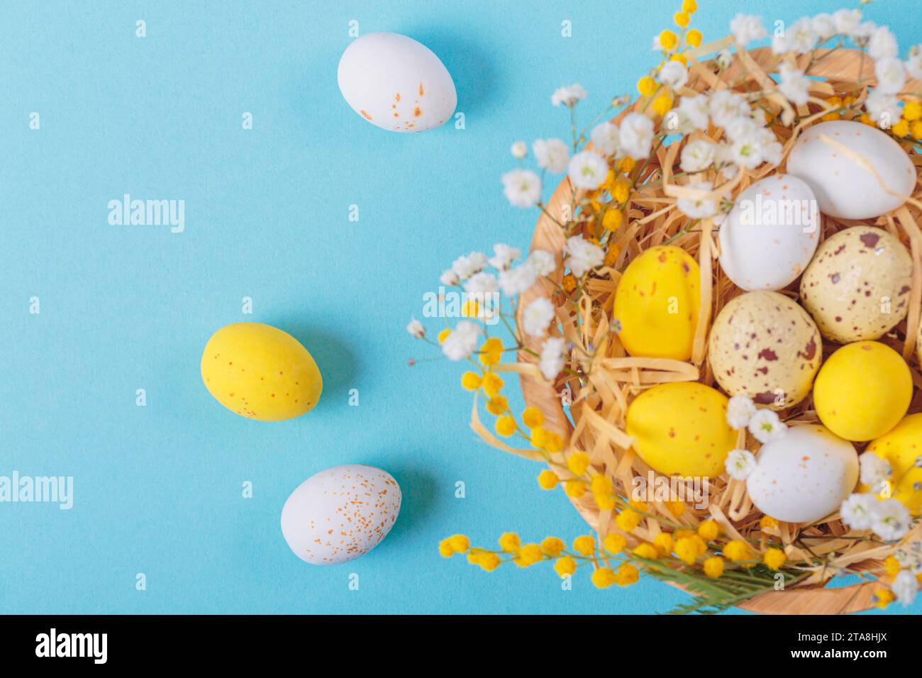 Easter candy chocolate eggs and almond sweets Stock Photo - Alamy