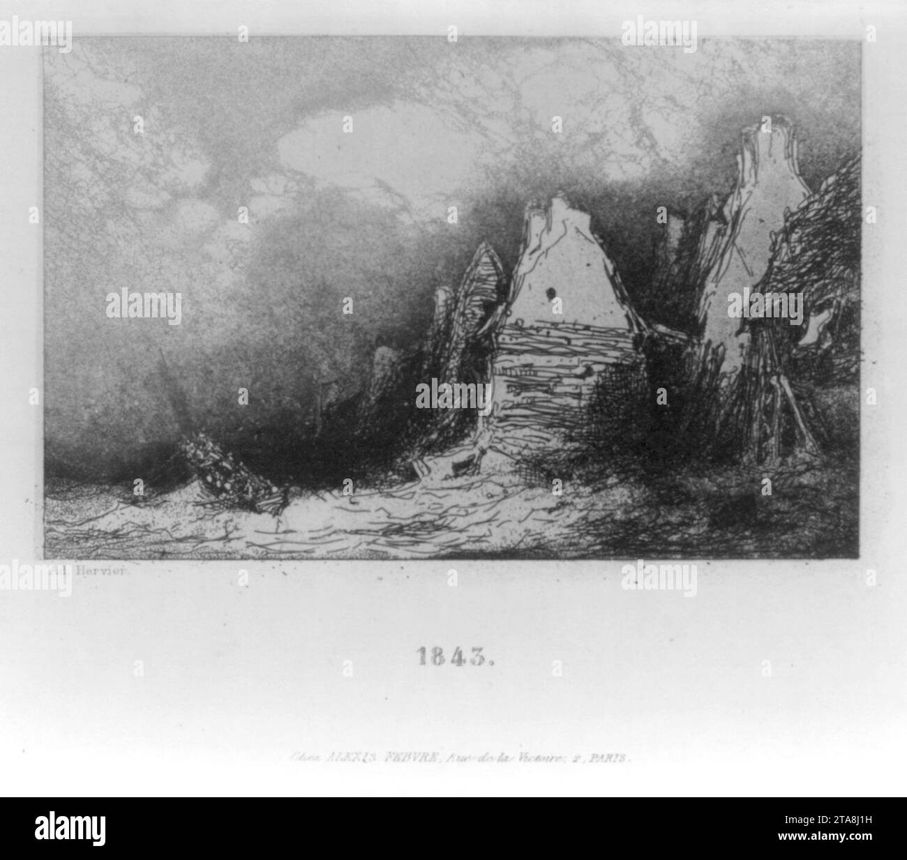 Between houses Black and White Stock Photos & Images - Alamy