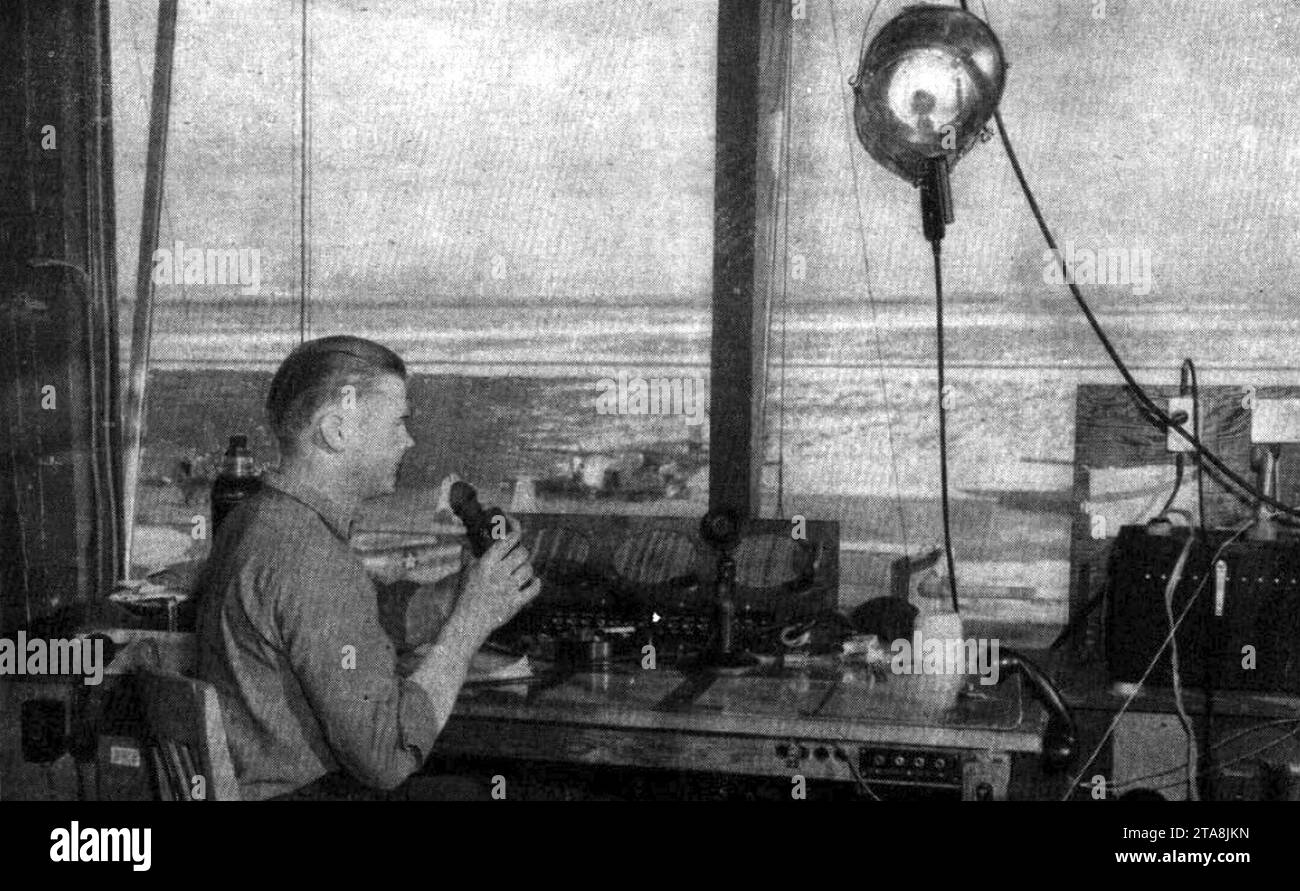 View from NAS Fallon control tower in 1949 Stock Photo - Alamy