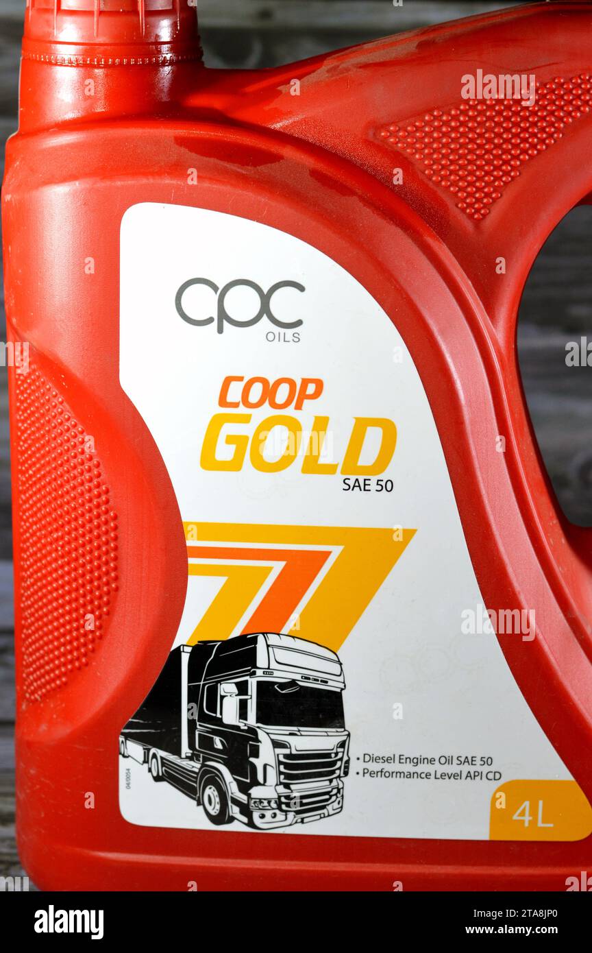 Cairo, Egypt, October 13 2023: CPC Cooperation Coop Gold Motor Oil 4 ...