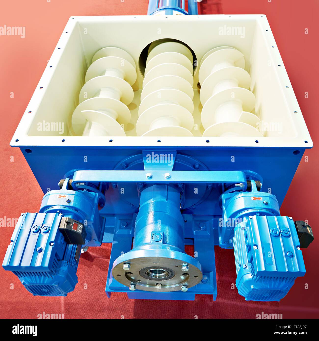 Screw pump with receiving hopper for water treatment Stock Photo - Alamy