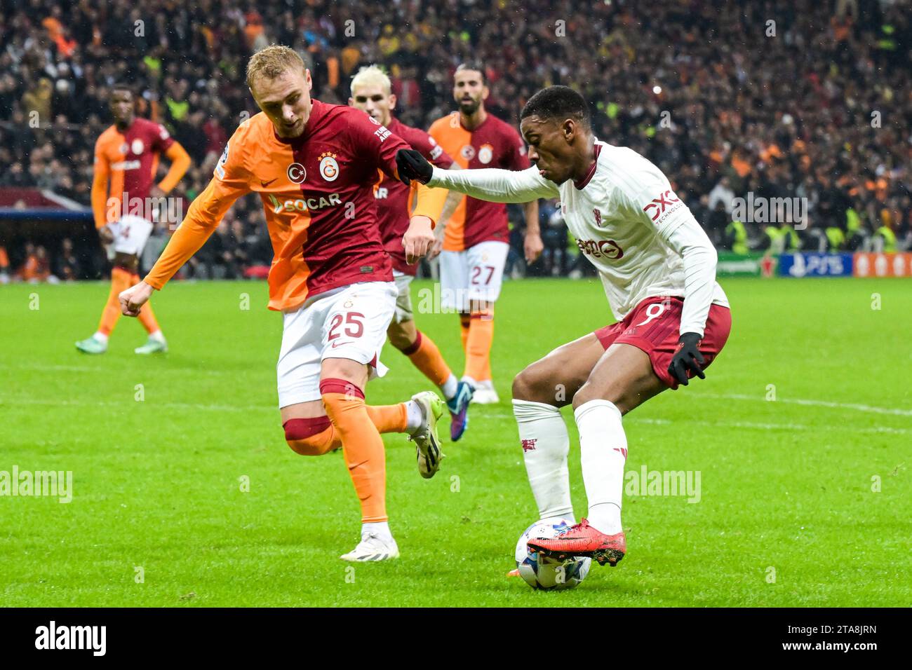 ISTANBUL - (l-r) Victor Nelsson of Galatasaray, Anthony Martial of ...