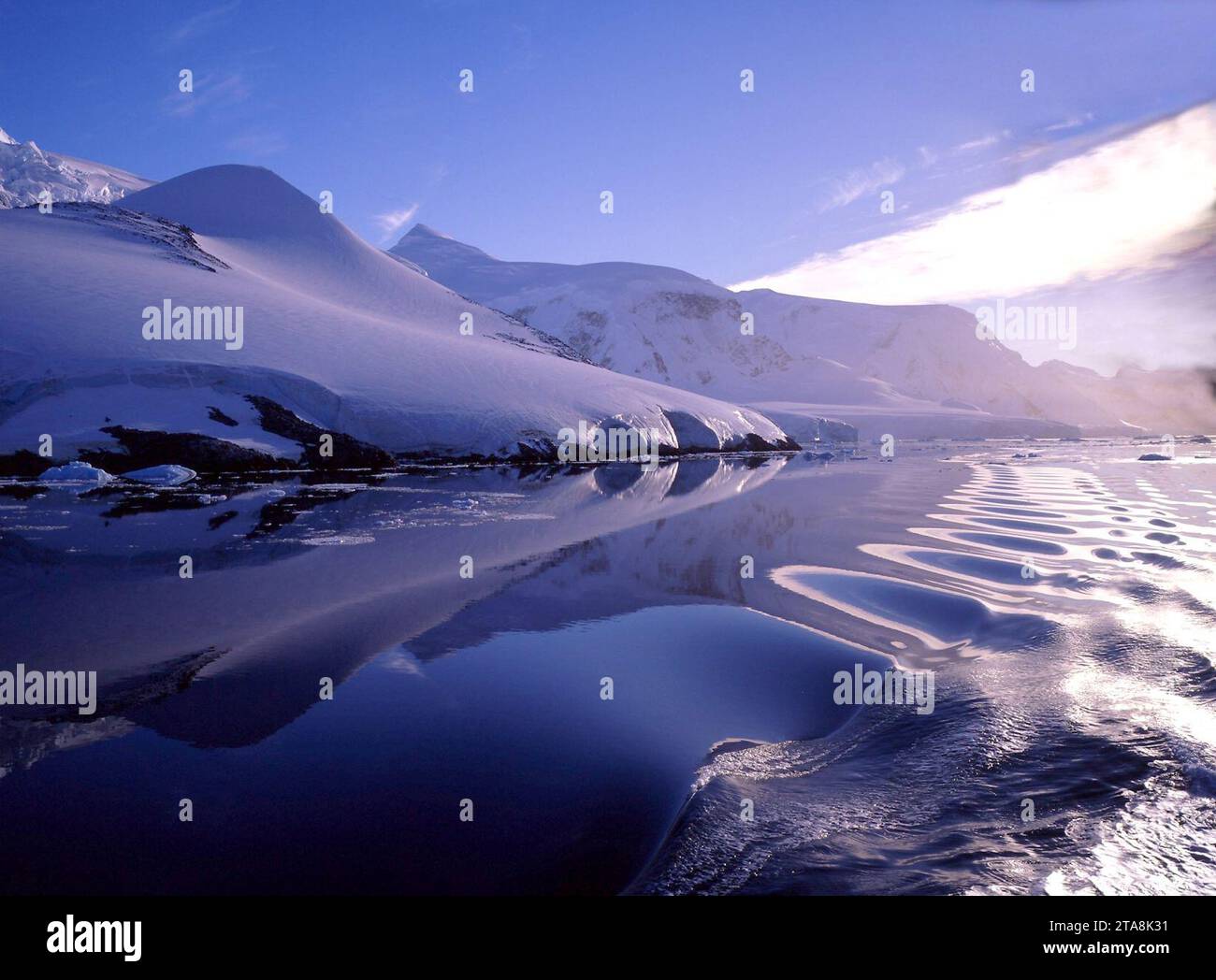 View from the Gerlache Strait between Anvers Island and the Antarctic ...