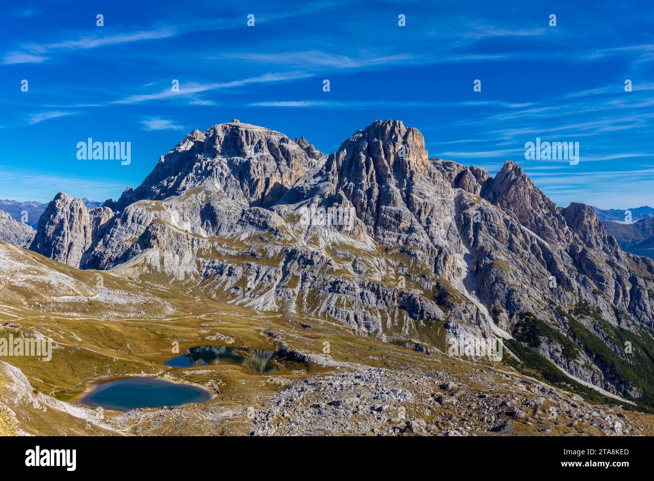 Dolomites, Dolomiti Alps in Italy summer landscape with high rocky ...
