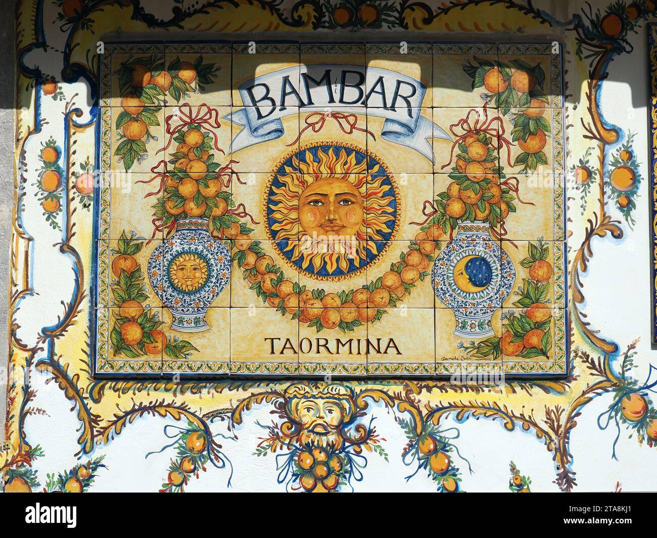 Bam Bar, Bambar, small cafe-bar, coffee shop, Taormina, Messina, Sicily ...