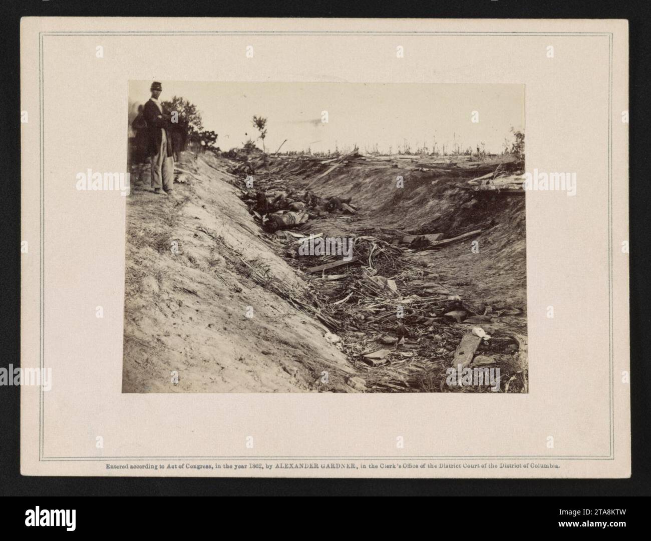 View in the ditch, on the right wing, after the Battle of Antietam ...