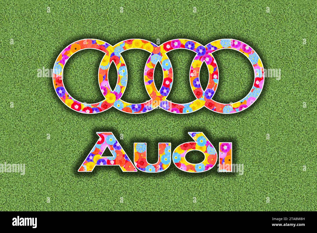 logo of german car company audi as symbol of clean energy Stock Photo ...