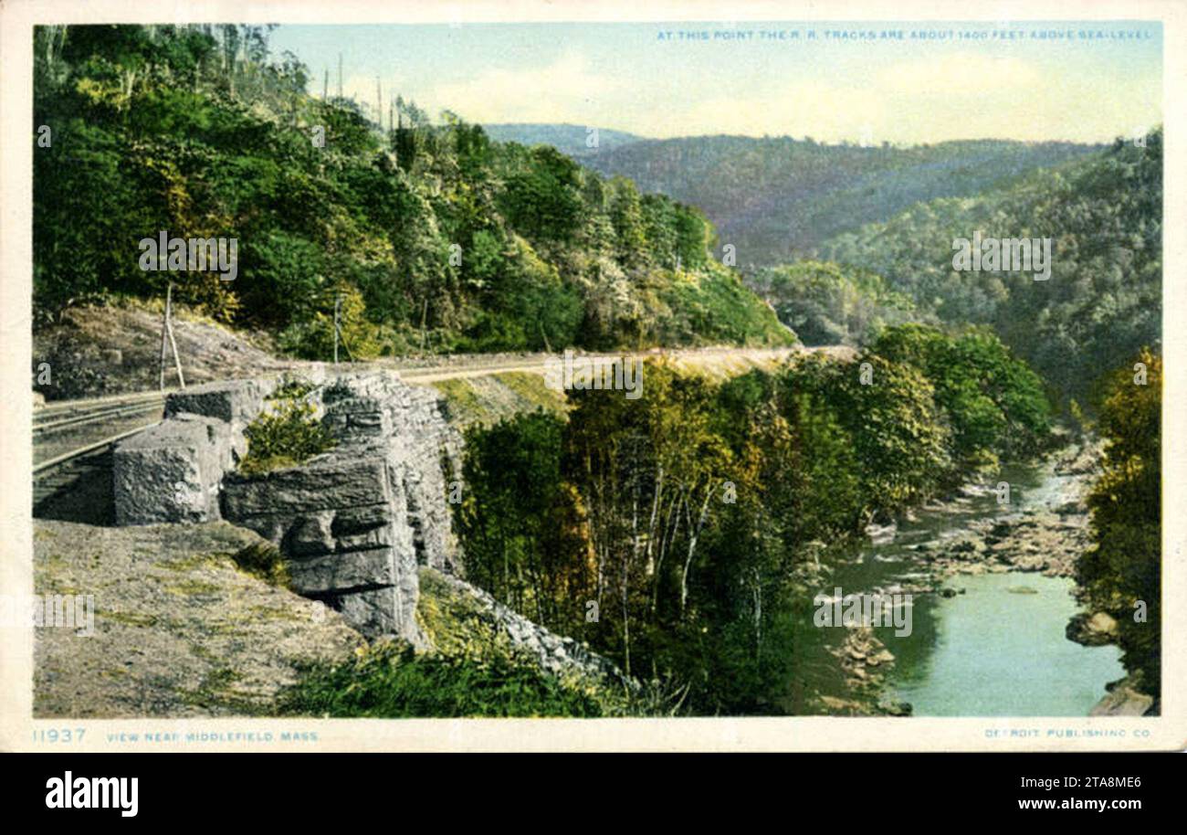 View Near Middlefield, Mass. At this poin the R.R. tracks are about ...