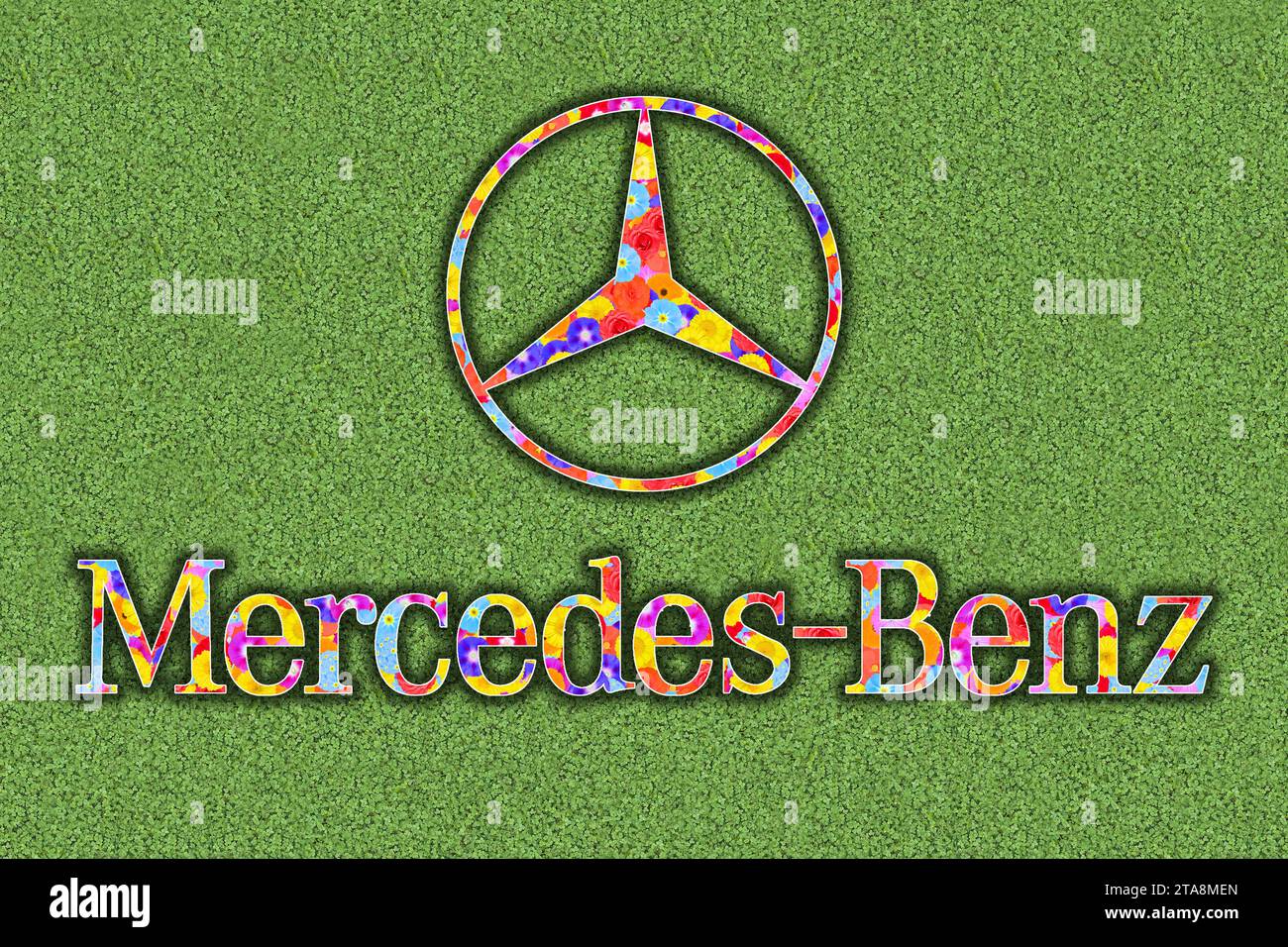 logo of german car company mercedes benz as symbol of clean energy ...