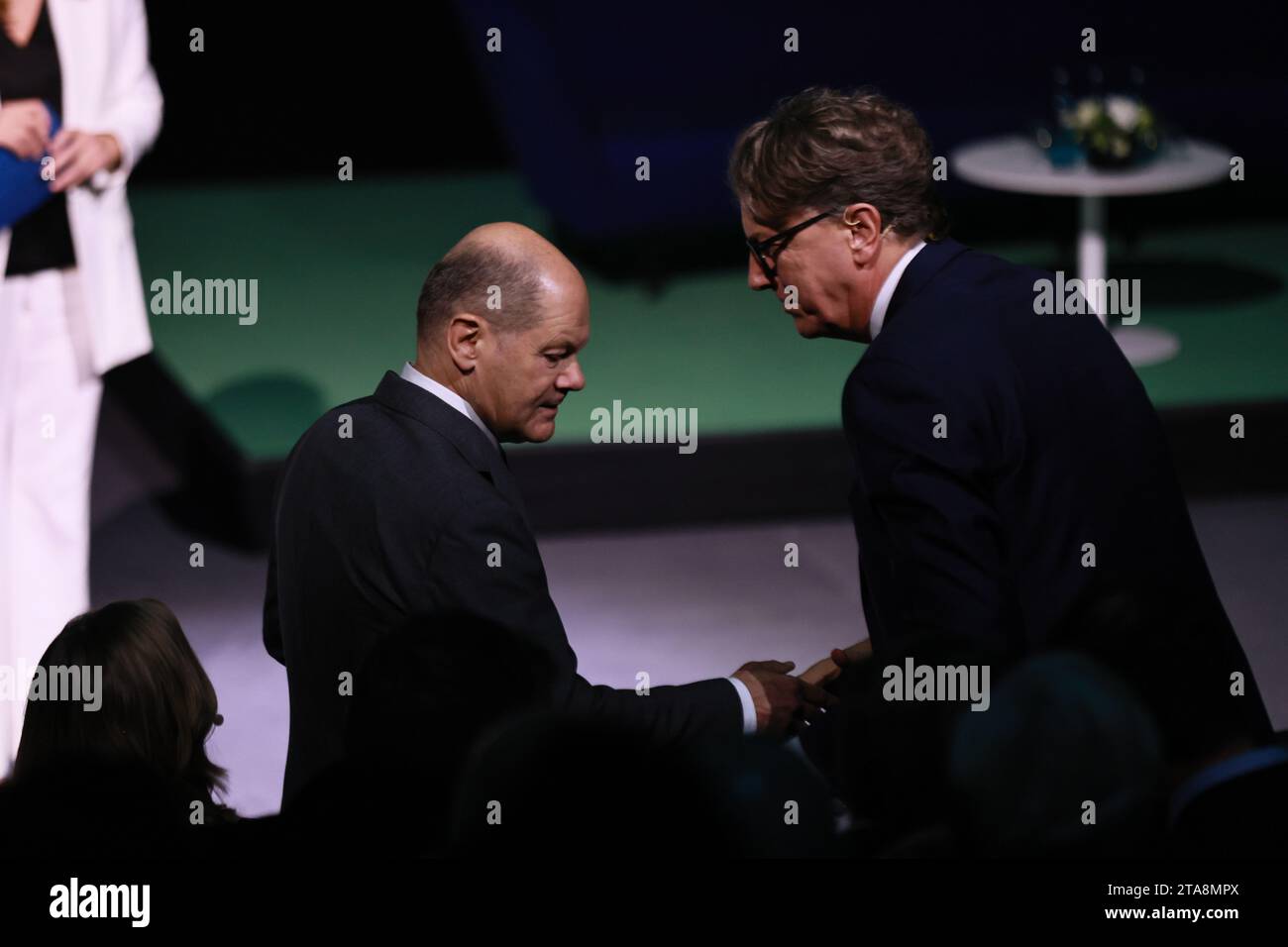 11/29/2023, Berlin, Germany, Chancellor Olaf Scholz (SPD) and KfW-CEO ...