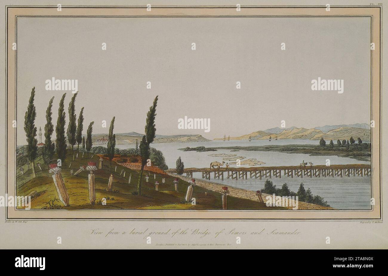 View of a burial ground, of the bridge of Simois and Scamander - Gell ...