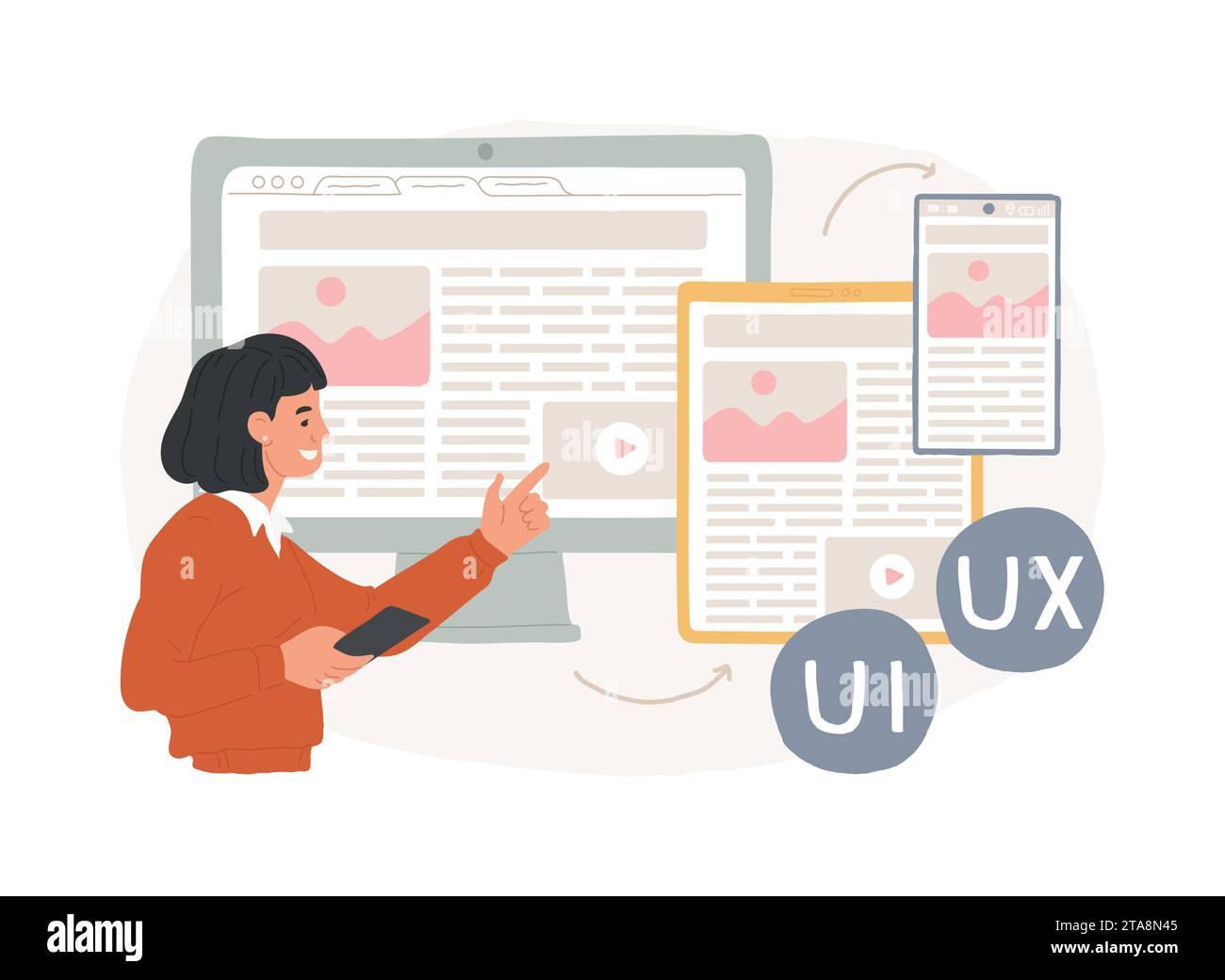 Responsive web design isolated concept vector illustration. Website ... Responsive web design isolated concept vector illustration. Website ...