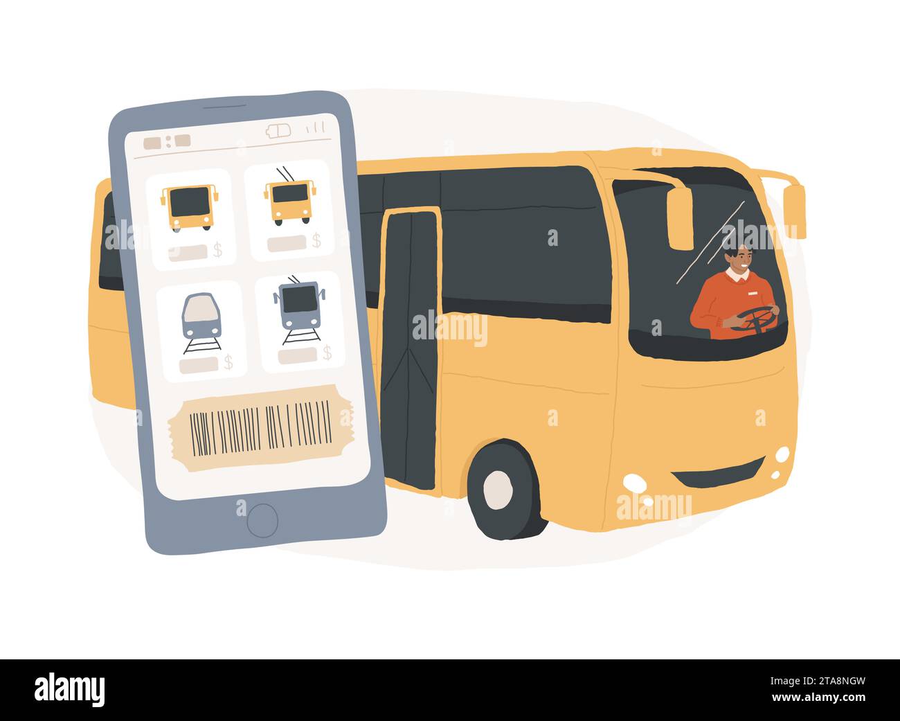 Public transport isolated concept vector illustration. Urban ...