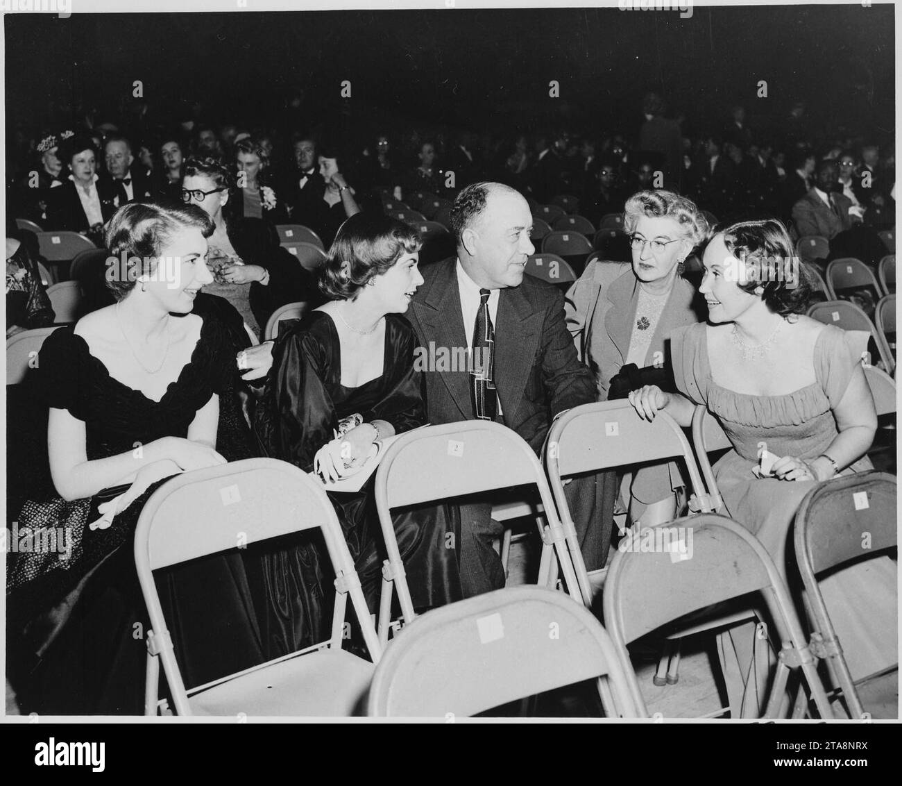 View of audience at President Truman's inaugural gala at the National ...