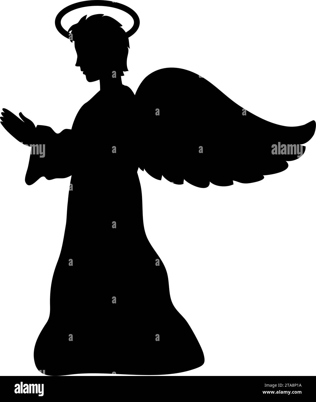 angel silhouette icon Stock Vector Image & Art - Alamy