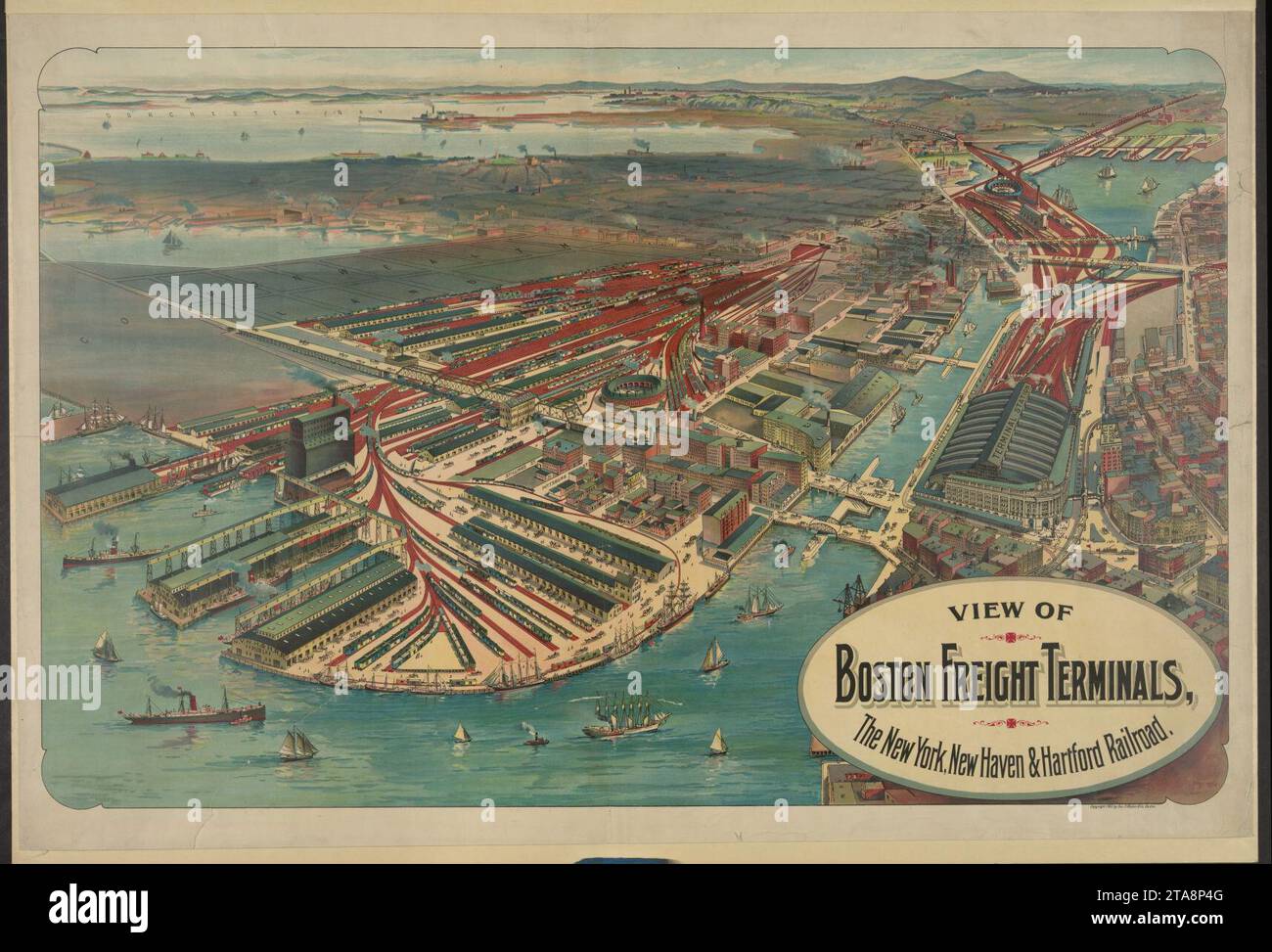 View of Boston freight terminals, The New York, New Haven & Hartford ...