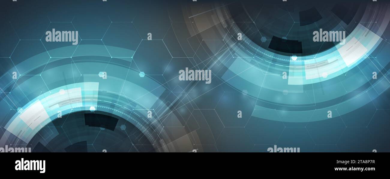 Technology abstract futuristic science background for internet business ...