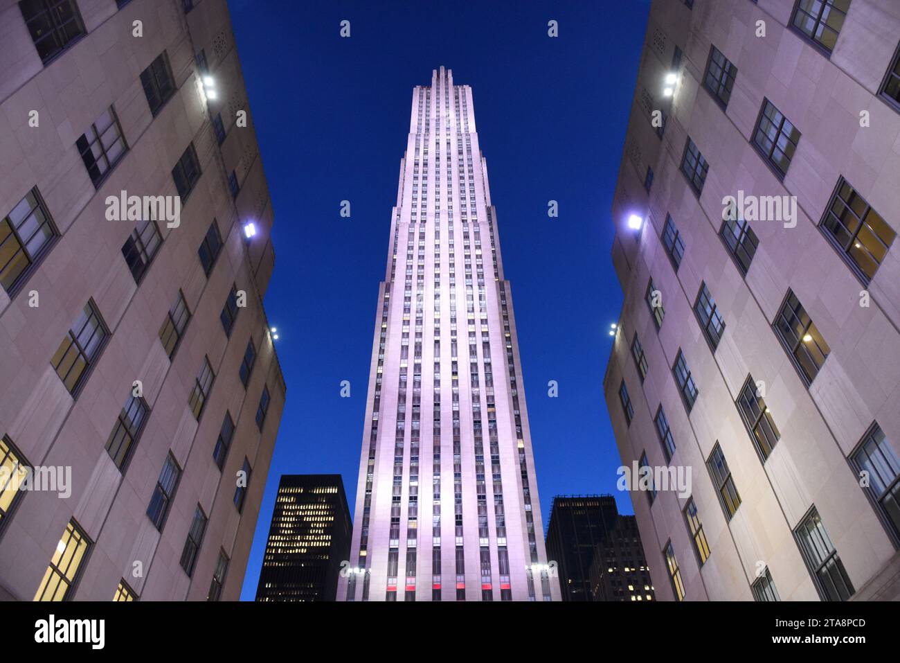 Rockefeller plaza sign hi-res stock photography and images - Alamy