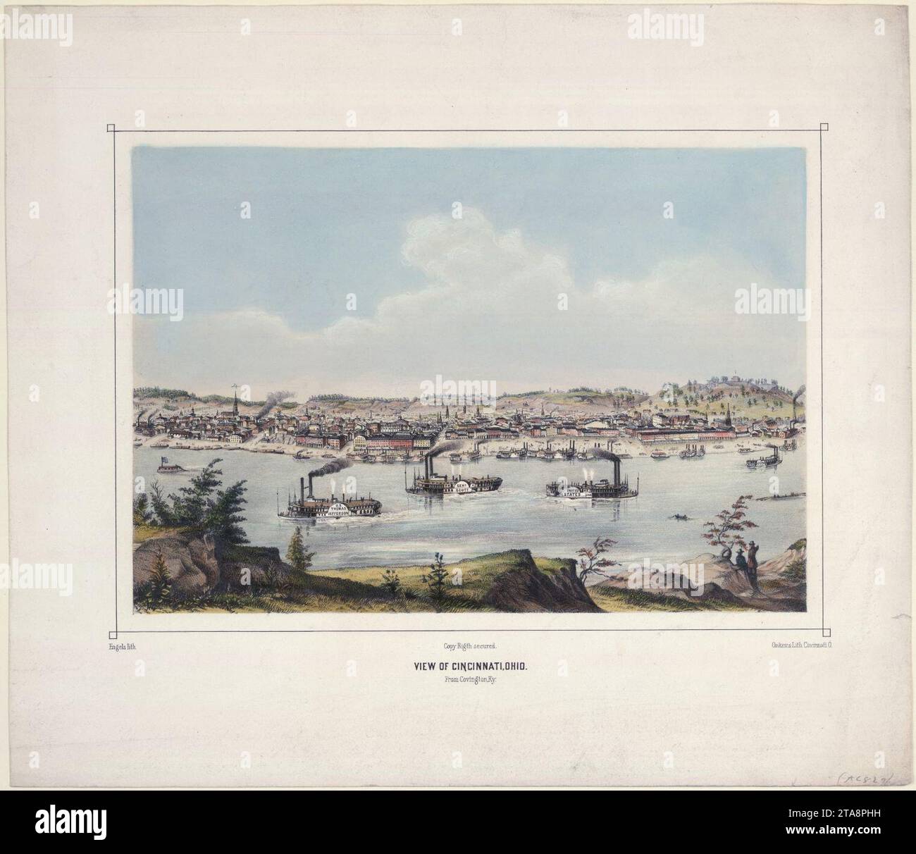 Vintage view of cincinnati hi-res stock photography and images - Alamy