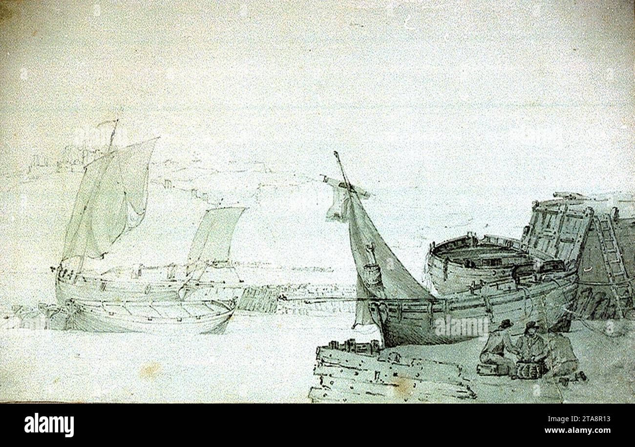 View of Dover, with fishing vessels Stock Photo - Alamy